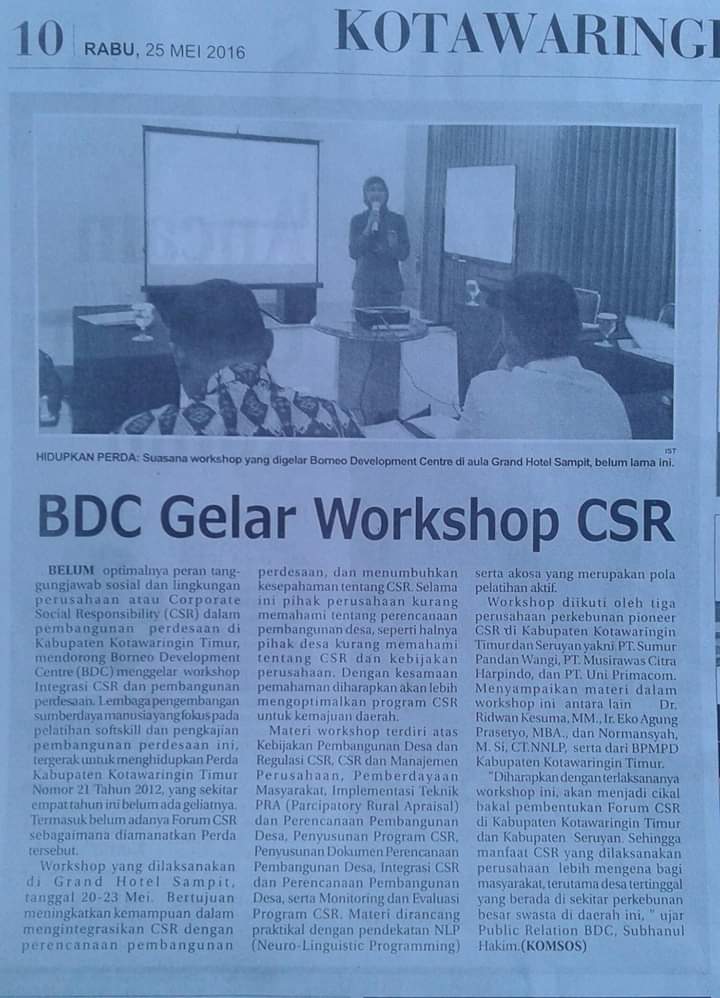 Integrasi CSR dan Pembangunan Desa – Pelatihan SDM, Public Speaking ...